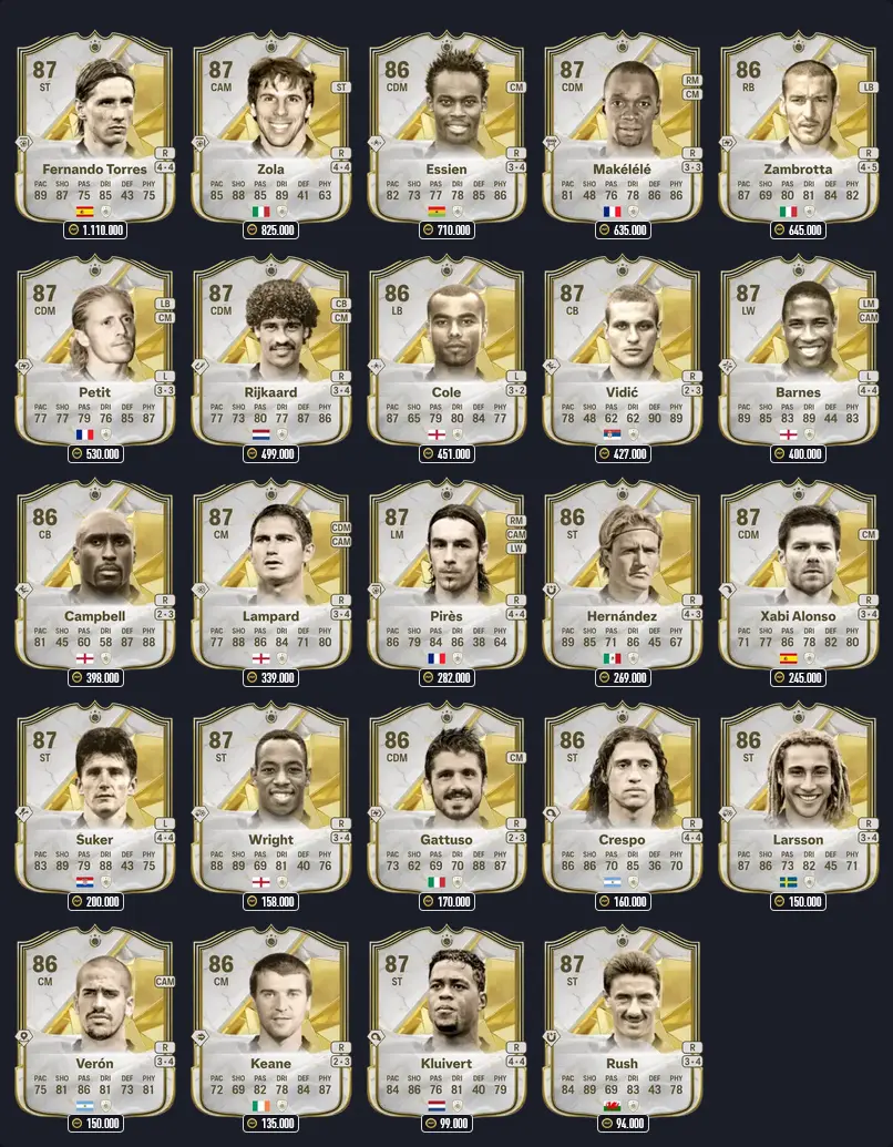 EA FC 25 Max 87 Base Icon Upgrade SBC Top Rewards And Solutions ...