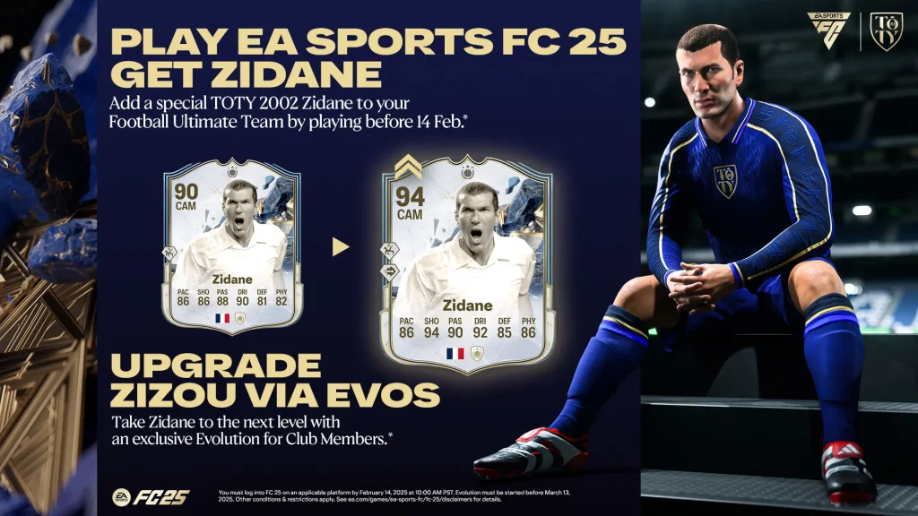 EA FC 25 Zidane TOTY 2002 Era Icon Free And How To Unlock His Evolution - FifaUltimateTeam.it - UK