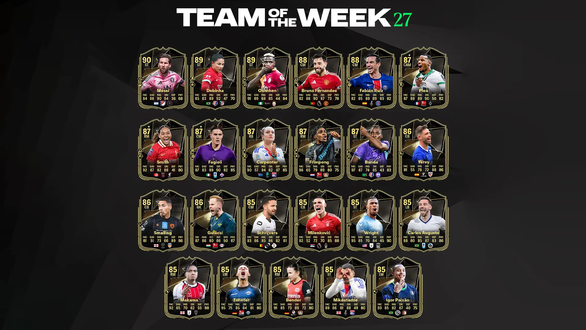 EA FC 25 Warm Up Best Of Campaigns/TOTW Full List Available Now in Packs - FifaUltimateTeam.it - UK