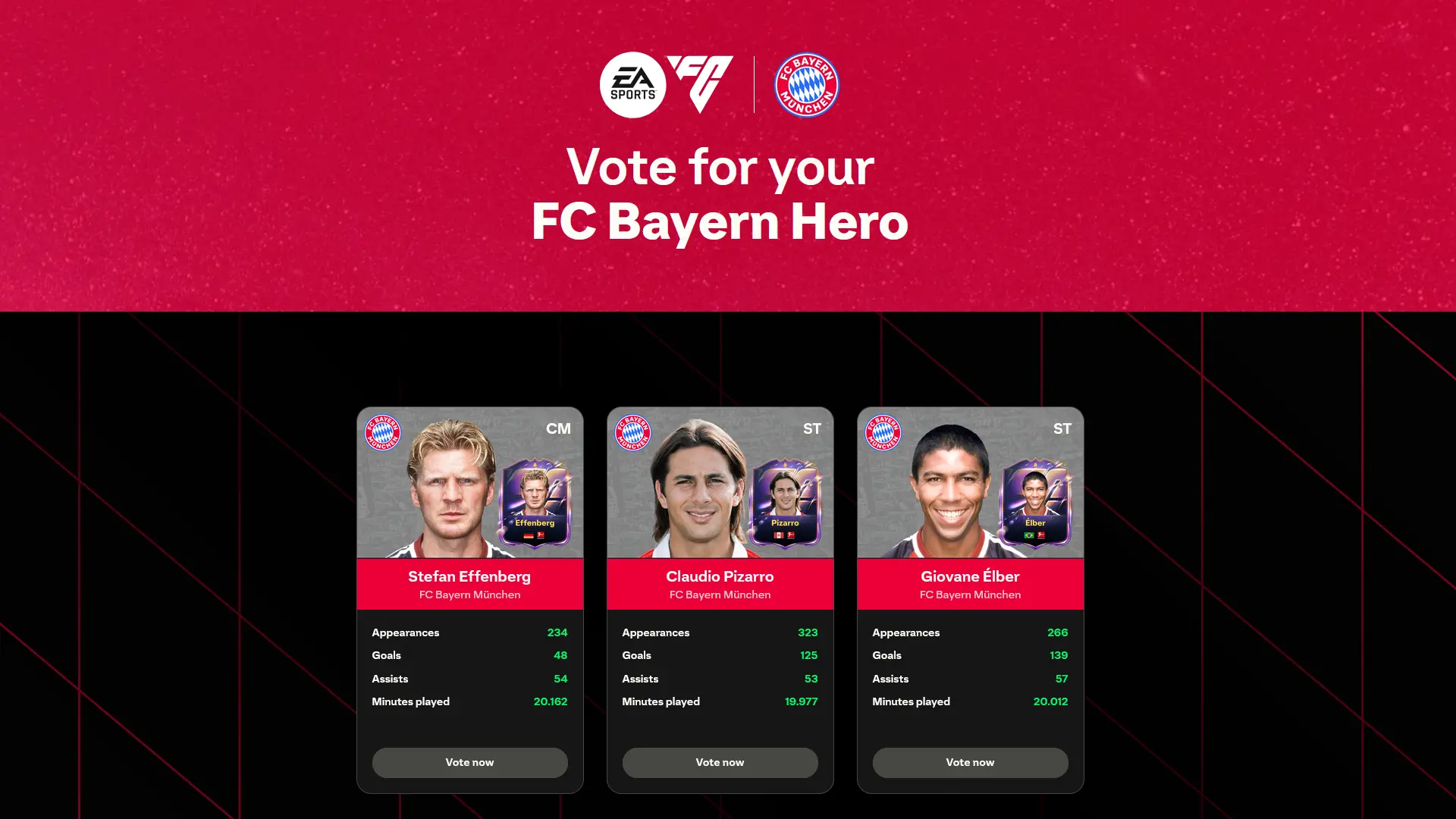 Effenberg, Elber Or Pizarro? Bayern Launches Fan Vote For EA FC 26 Hero ...