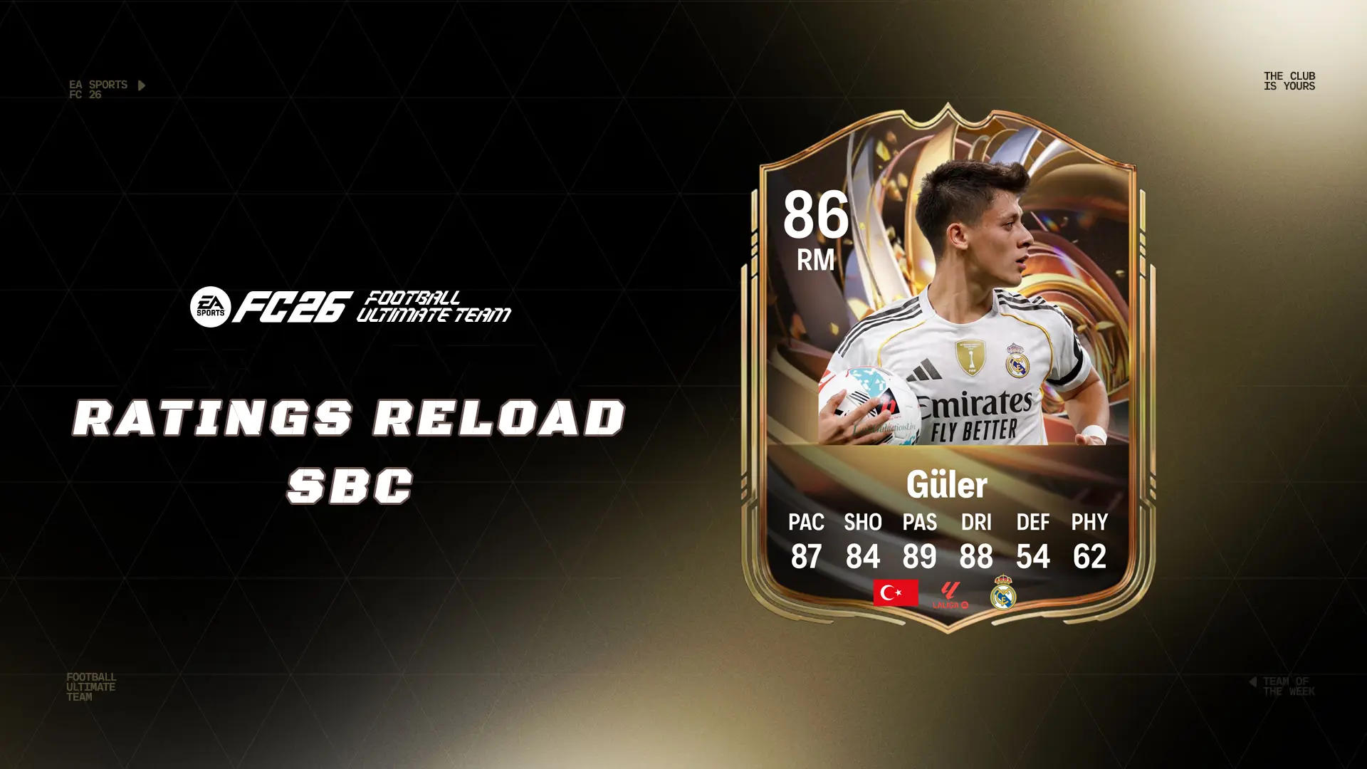 EA FC 26 Leak Confirms Guler Ratings Reload - FifaUltimateTeam.it - UK