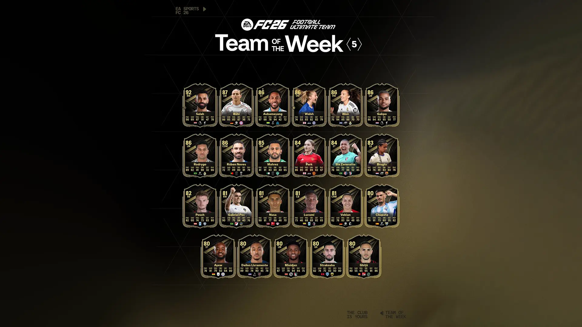 EA FC 26 TOTW 2 Release On 24 September And All Team Of The Week Players Leaked ...