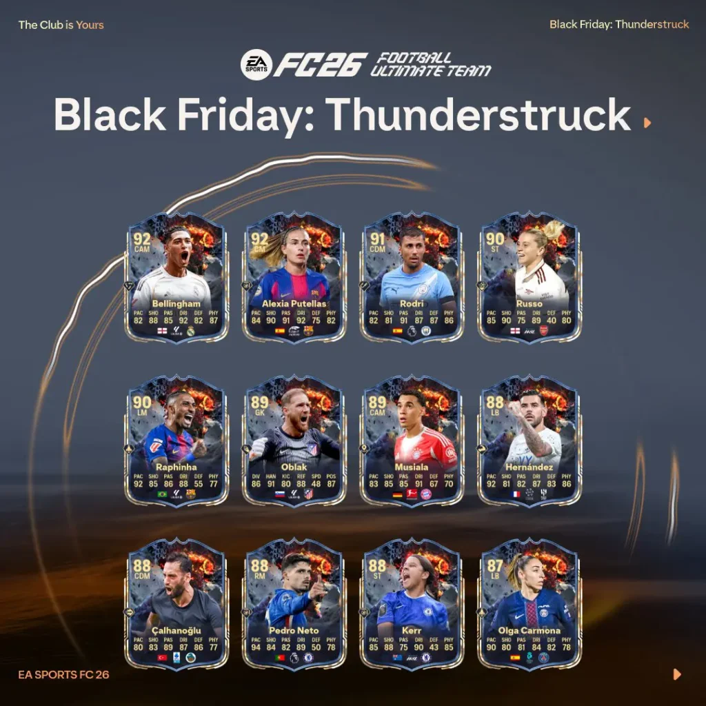EA FC 26 Thunderstruck Black Friday Promo Release On 28 November And ...