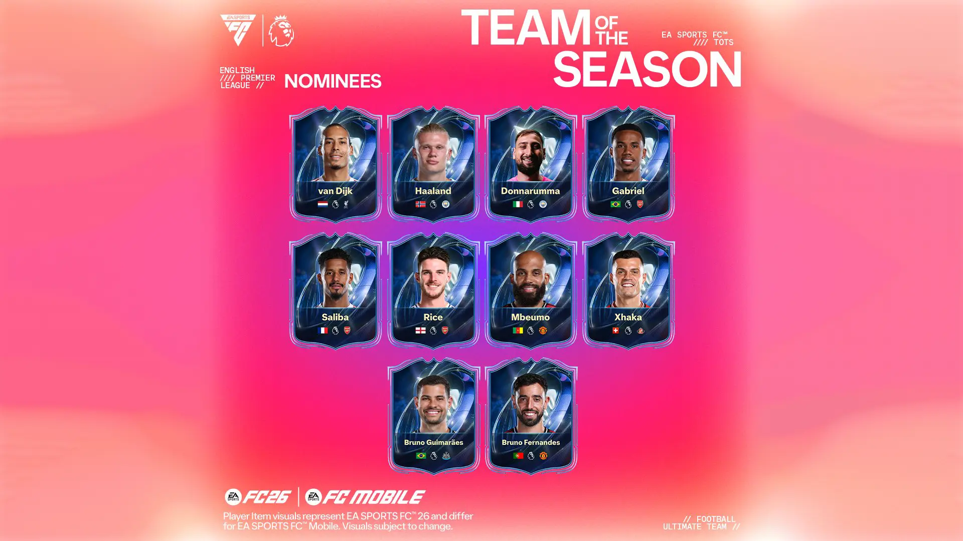 EA FC 26 Premier League TOTS Voting Now Open – Full Nominees List ...