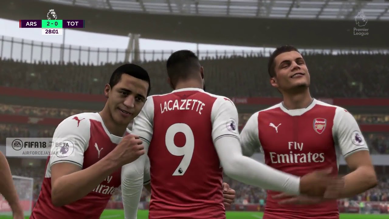FIFA 18: Gameplay Arsenal vs Tottenham in HD - FifaUltimateTeam.it
