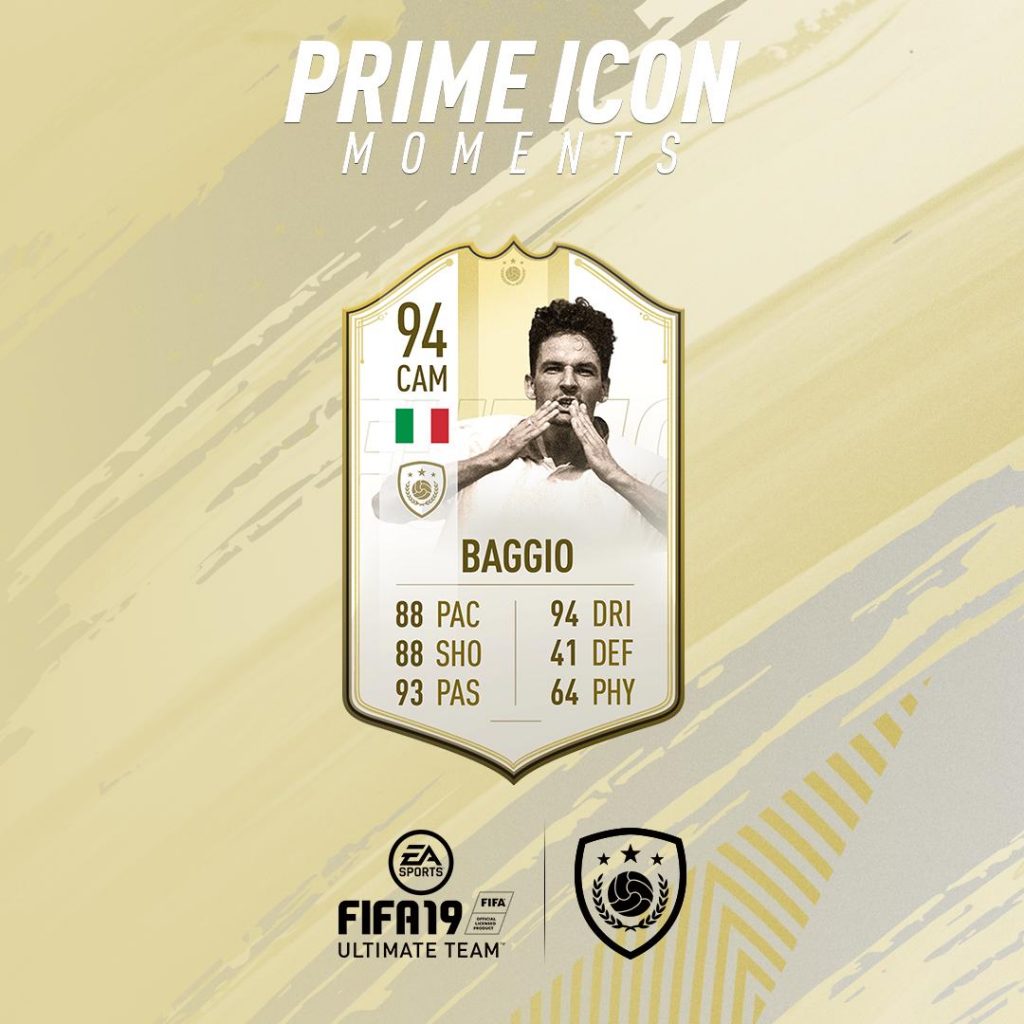 FIFA 19: Annunciata la SBC Prime Icon Moments di Roberto Baggio ...