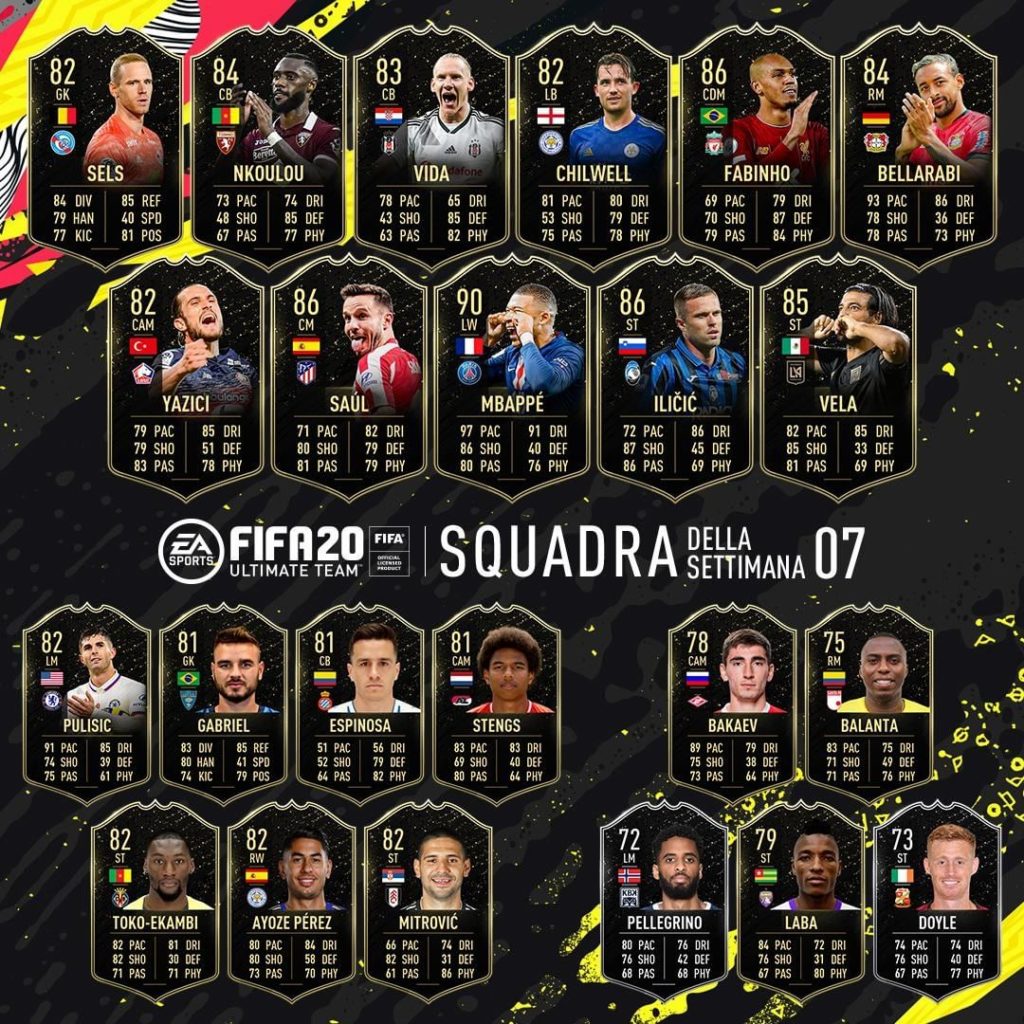 Fifa 20 Totw 7 Annunciata La Nuova Squadra Della Settimana