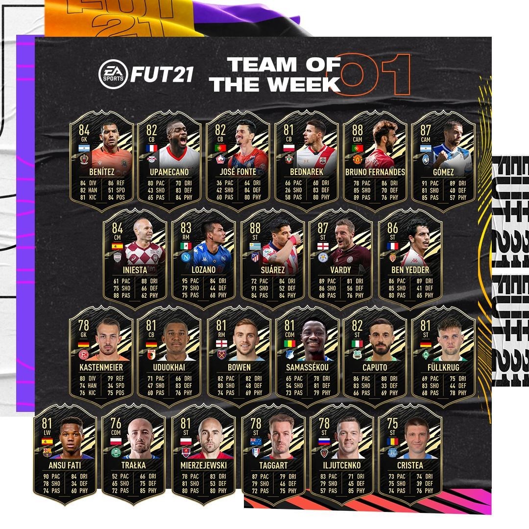 FIFA 21: TOTW 1 annunciata la prima squadra della settimana ...