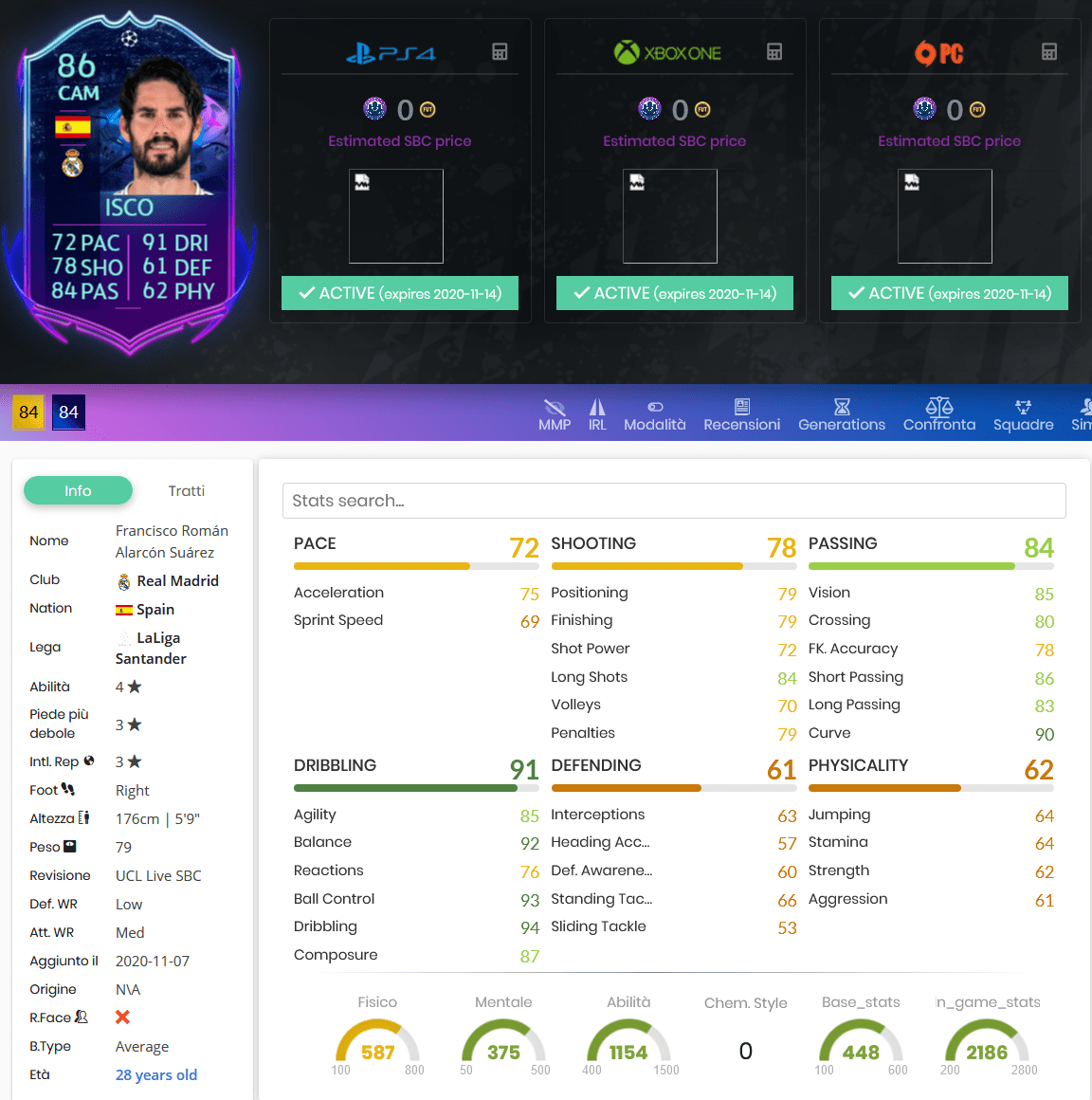 FIFA 21: SBC Isco Road To The Final - Annunciata una nuova Sfida ...
