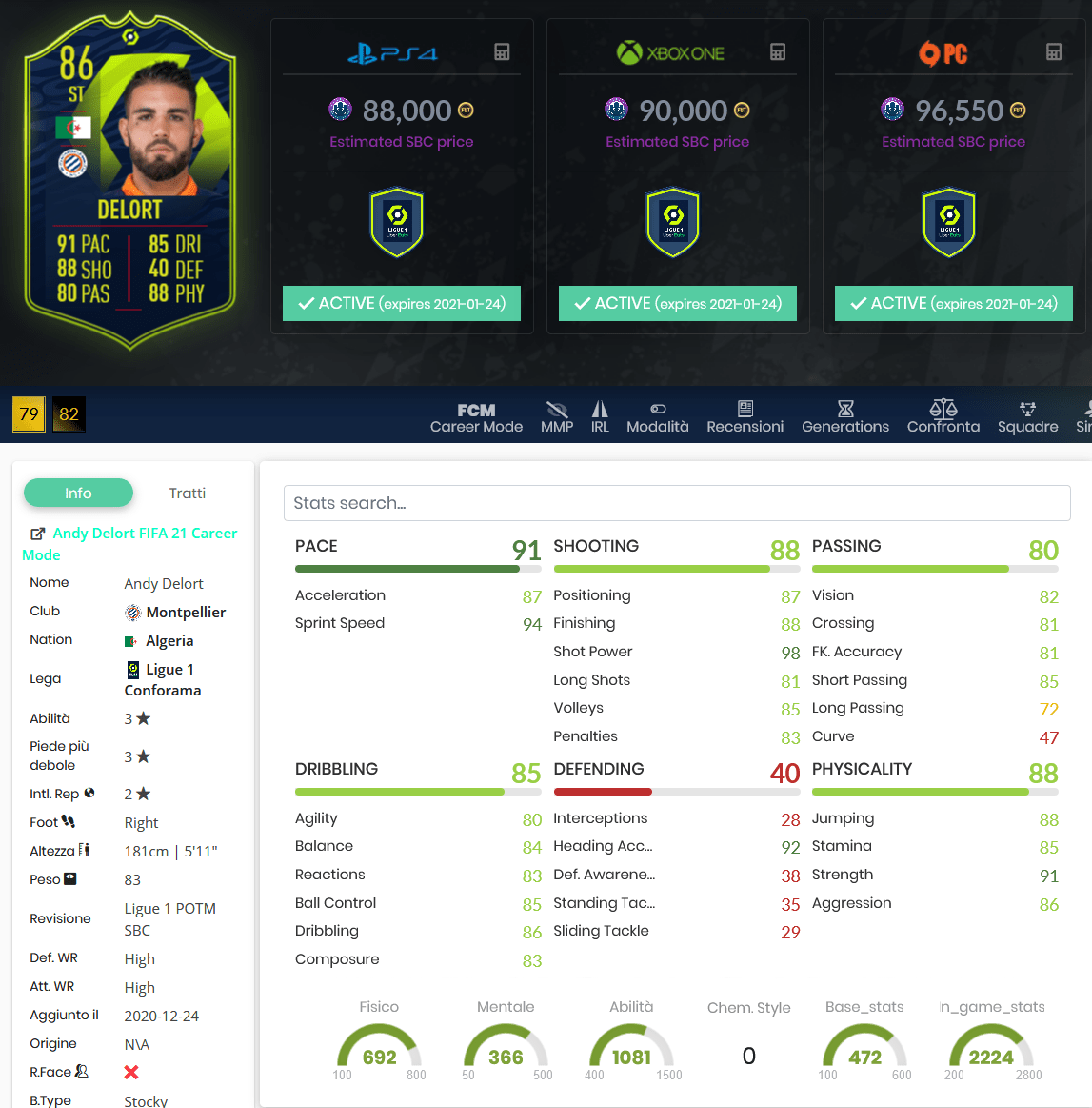 FIFA 21: Andy Delort POTM Novembre Ligue 1 - Requisiti e Soluzioni ...
