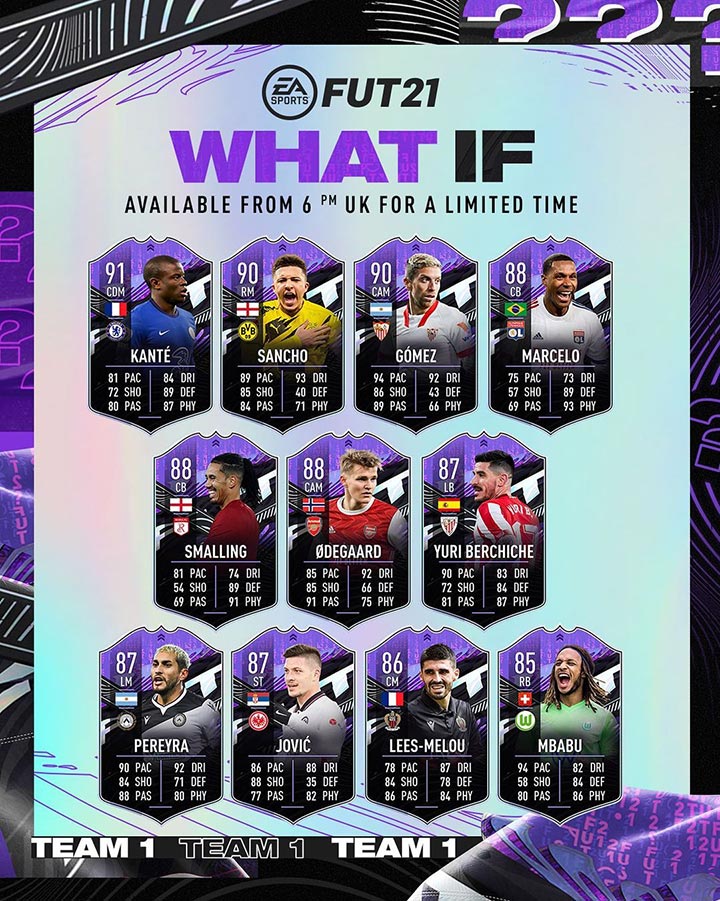 FIFA 21: What If – Annunciato il Team 1 del nuovo evento ...