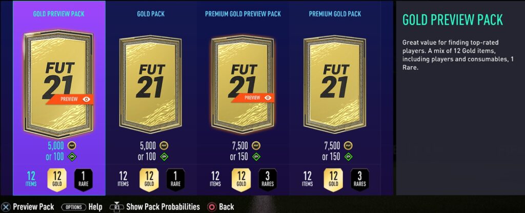 FIFA 21: Il FUT Store si aggiorna – Differenze tra pacchetti anteprima ...