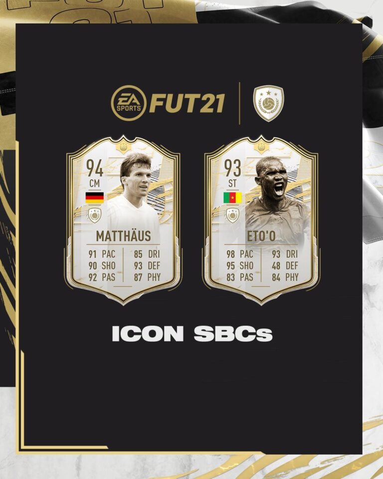 FIFA 21: Disponibili le SBC Icon Prime Moments di Matthaus ed Eto’o ...