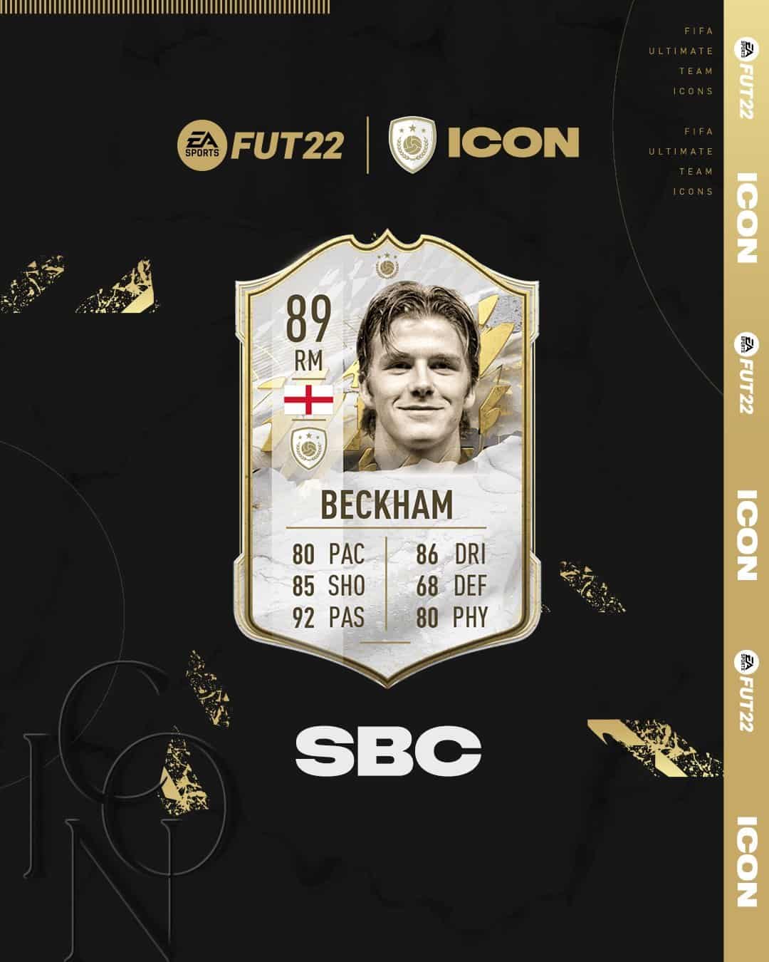 FIFA 22: Disponibile la SBC Icon Mid di David Beckham - FifaUltimateTeam.it