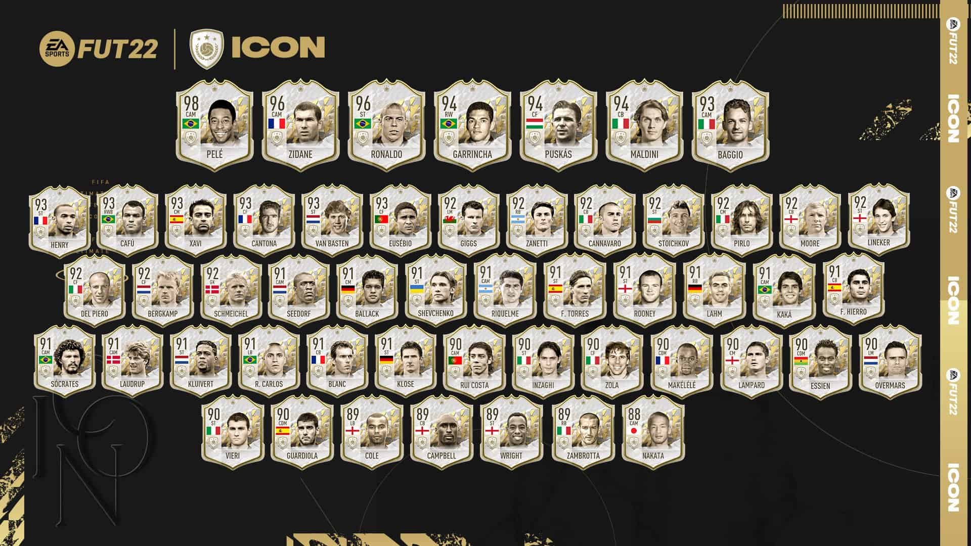 FIFA 22: Icon Prime - Primo Gruppo disponibile nei pacchetti di FUT ...