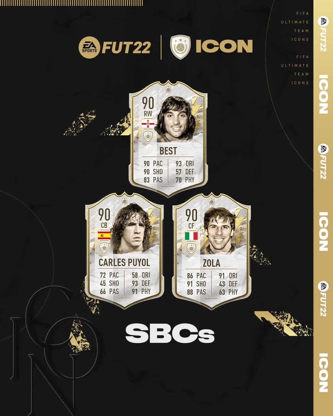 FIFA 22: Disponibili le SBC Icon Prime di Zola e Mid di Best & Puyol ...