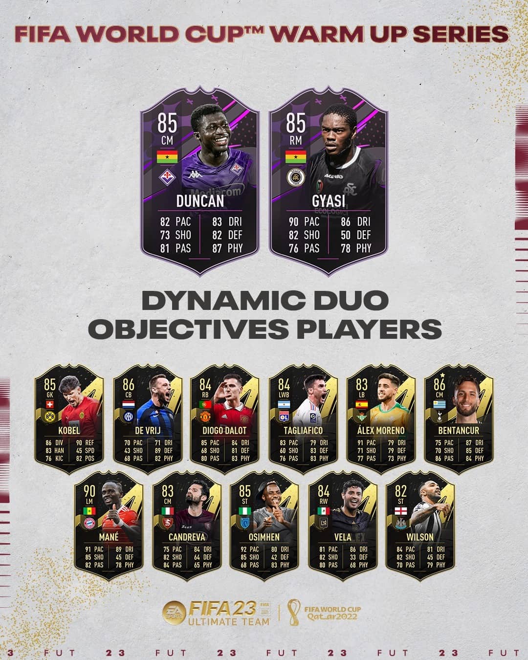 FIFA 23 Obiettivi Duncan e Gyasi Coppia D'Assi: Annunciate due nuove ...