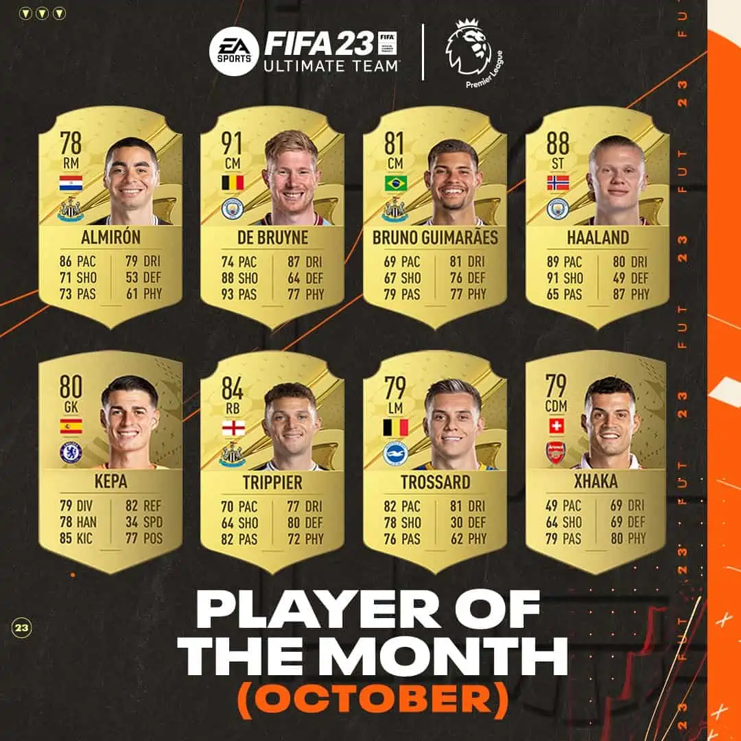 FIFA 23: Nomination POTM di Ottobre della Premier League ...