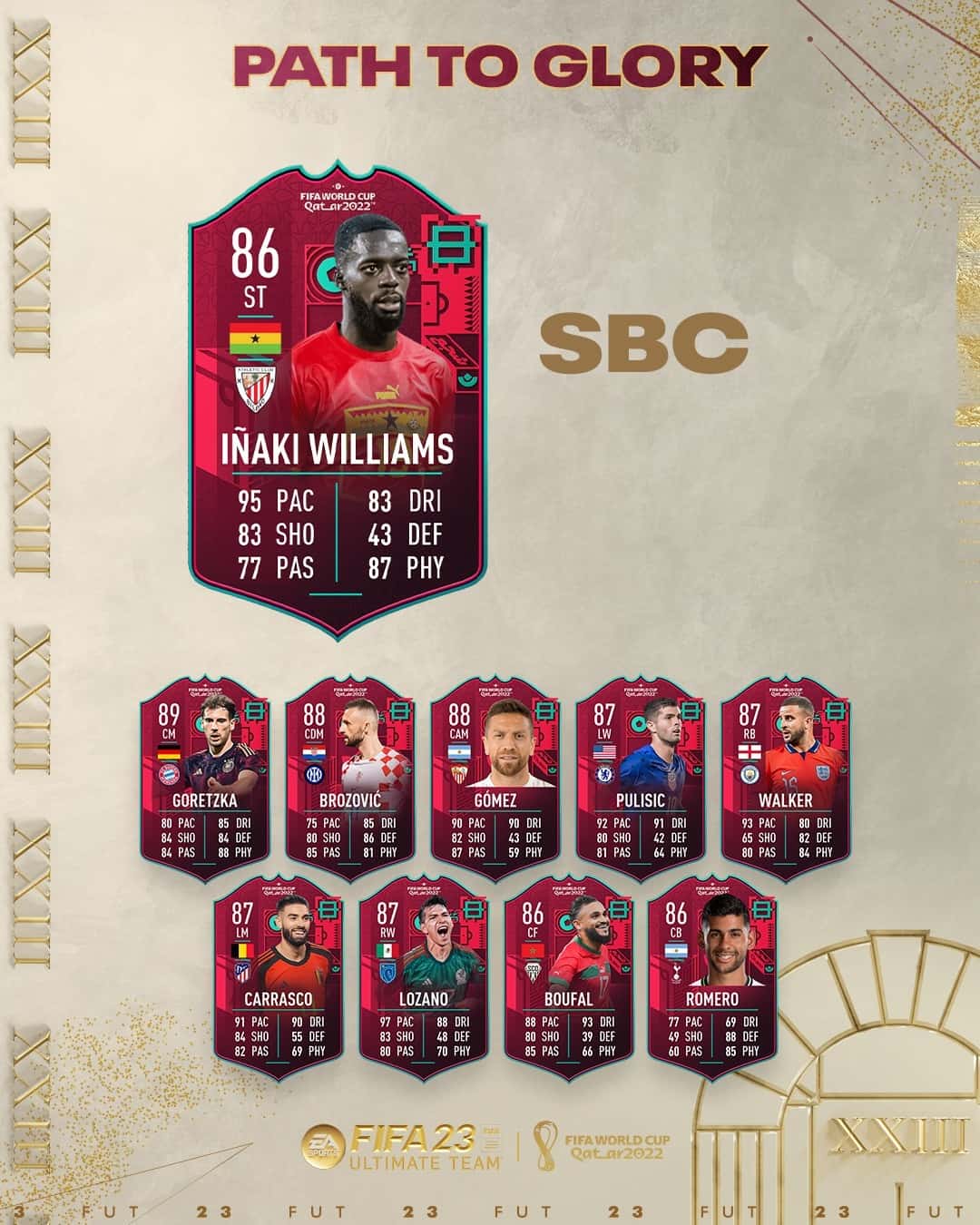 FIFA 23 SBC Inaki Williams Path To Glory: La carta Verso La Gloria ...