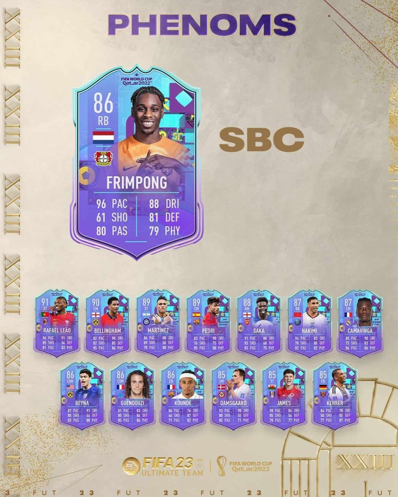 FIFA 23 SBC Jeremie Frimpong Phenoms: La carta Fenomeno del terzino ...