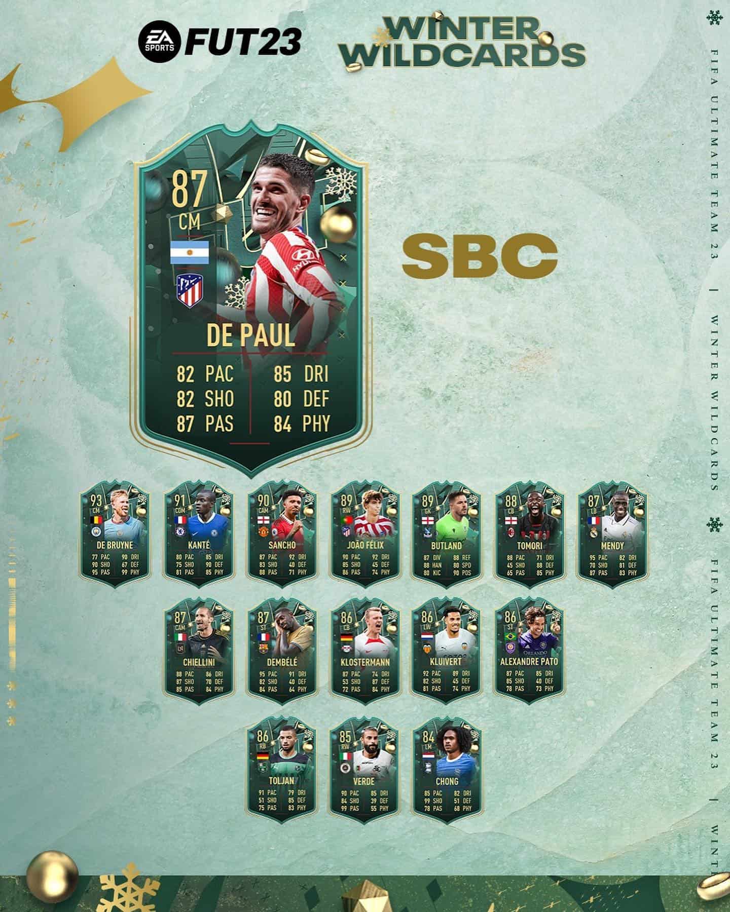 FIFA 23 SBC Rodrigo De Paul Winter Wildcards: La carta Jolly Invernali ...