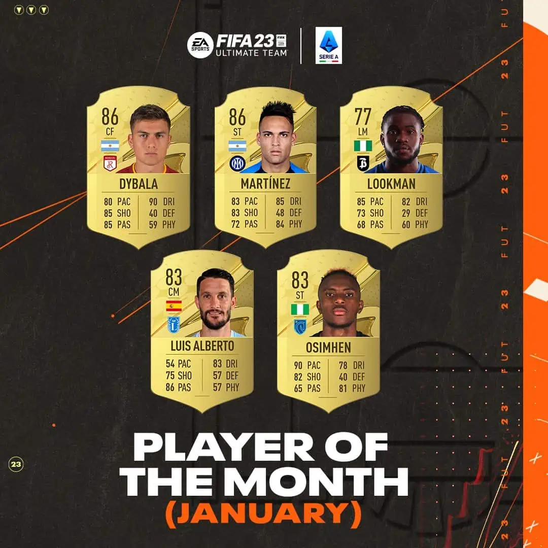 FIFA 23 Nomination POTM di Gennaio della Serie A - FifaUltimateTeam.it