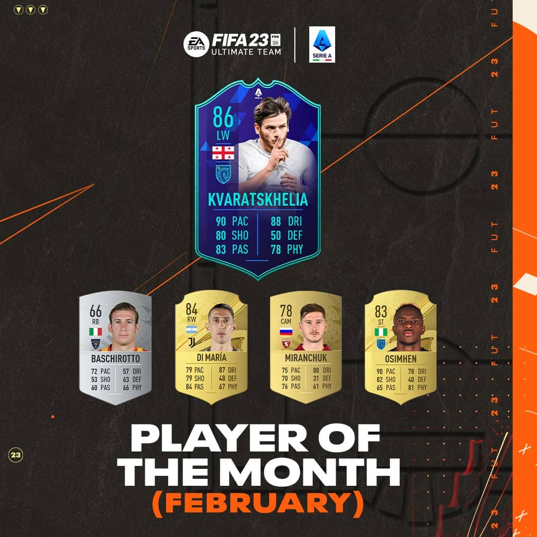 Fifa 23 Sbc Khvicha Kvaratskhelia Potm Febbraio Il Nuovo Player Of The