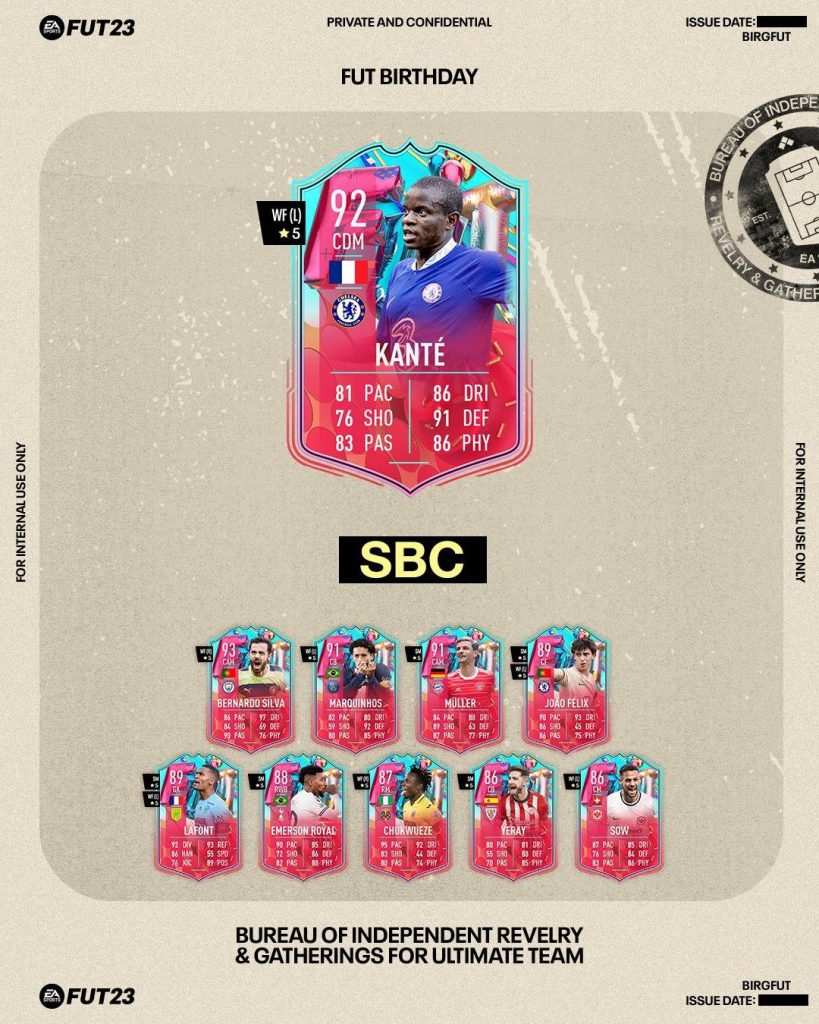 FIFA 23 SBC N’Golo Kante FUT Birthday: Disponibile la carta speciale ...