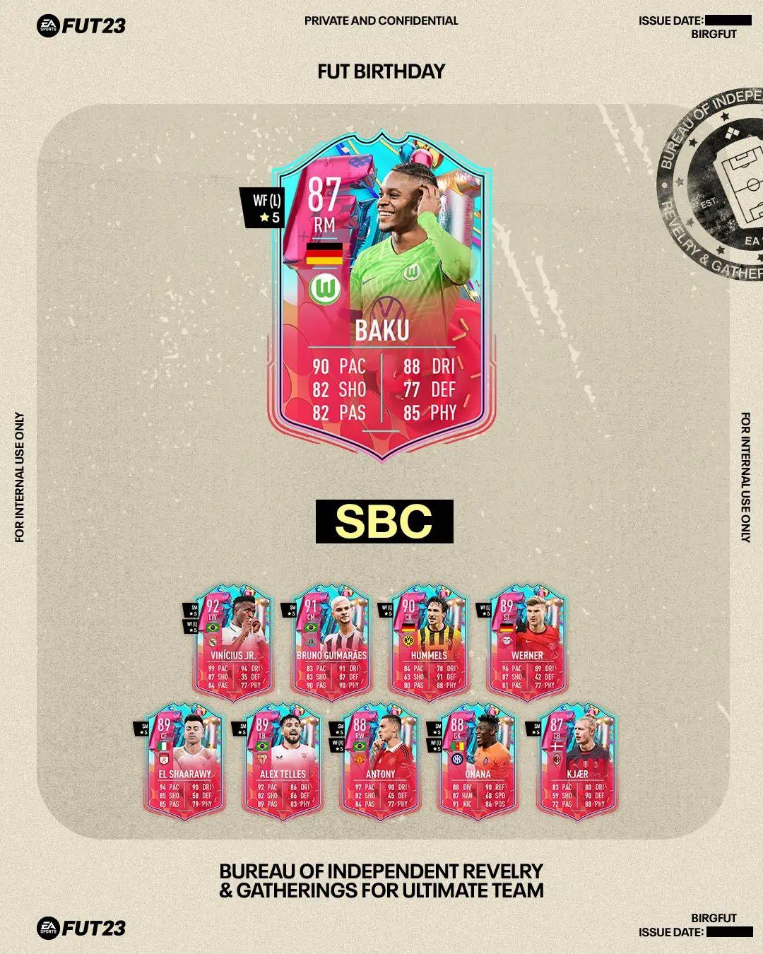 FIFA 23 SBC Ridle Baku FUT Birthday: Svelata la carta speciale del ...