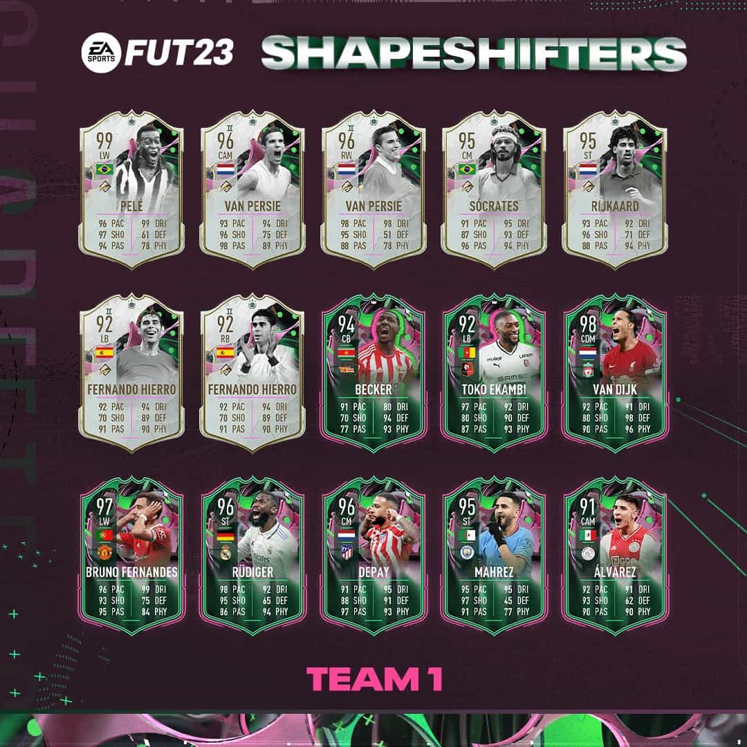 FIFA 23 Team 1 ShapeShifters: Le Carte Mutaforma Disponibili Nei ...