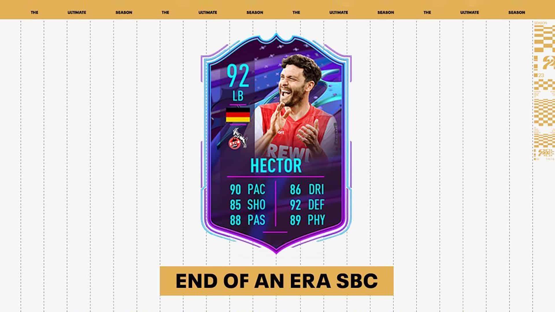FIFA 23 SBC Jonas Hector Fine di un'Era: La carta speciale End Of An ...