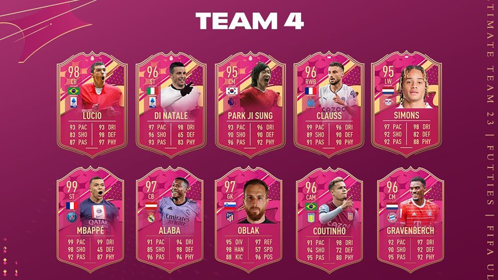 Fifa 23 Team 4 Futties Nuove Carte Disponibili Nei Pacchetti
