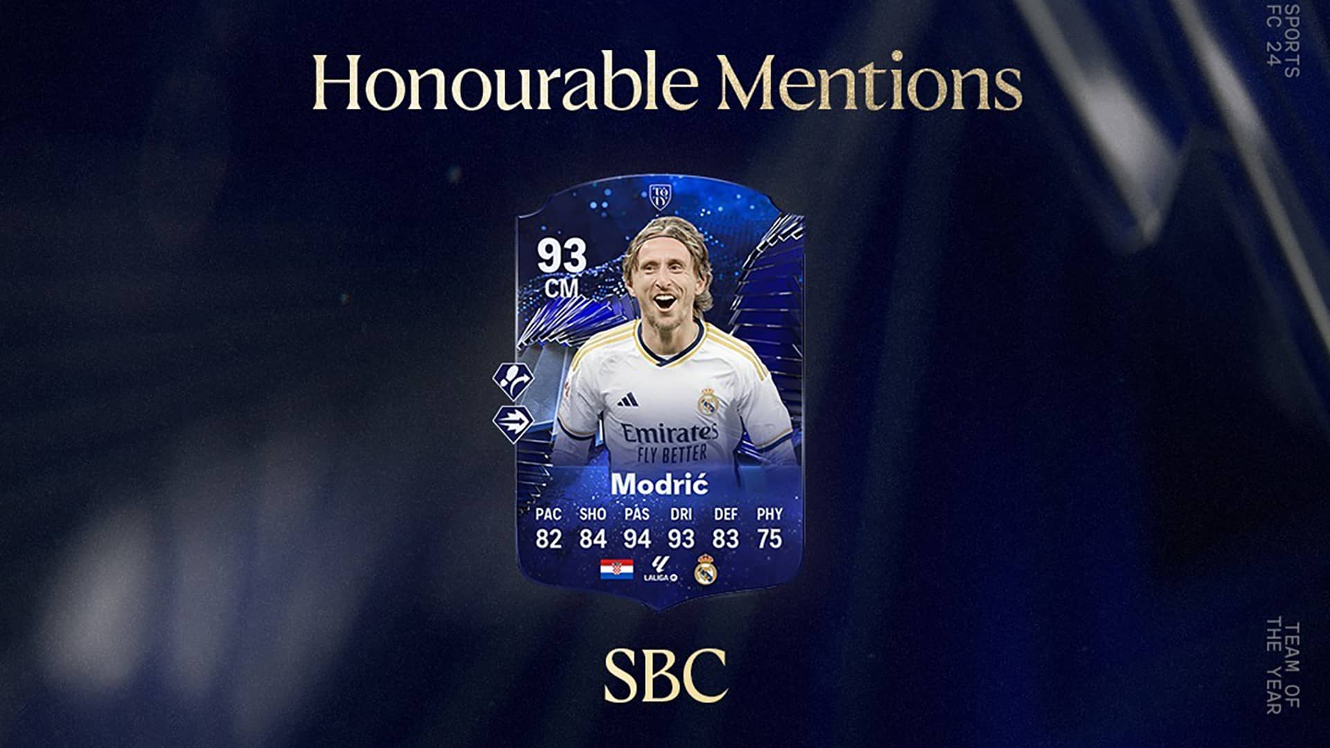 EA Sports FC 24 SBC Luka Modric TOTY Menzioni D'Onore Soluzioni E ...