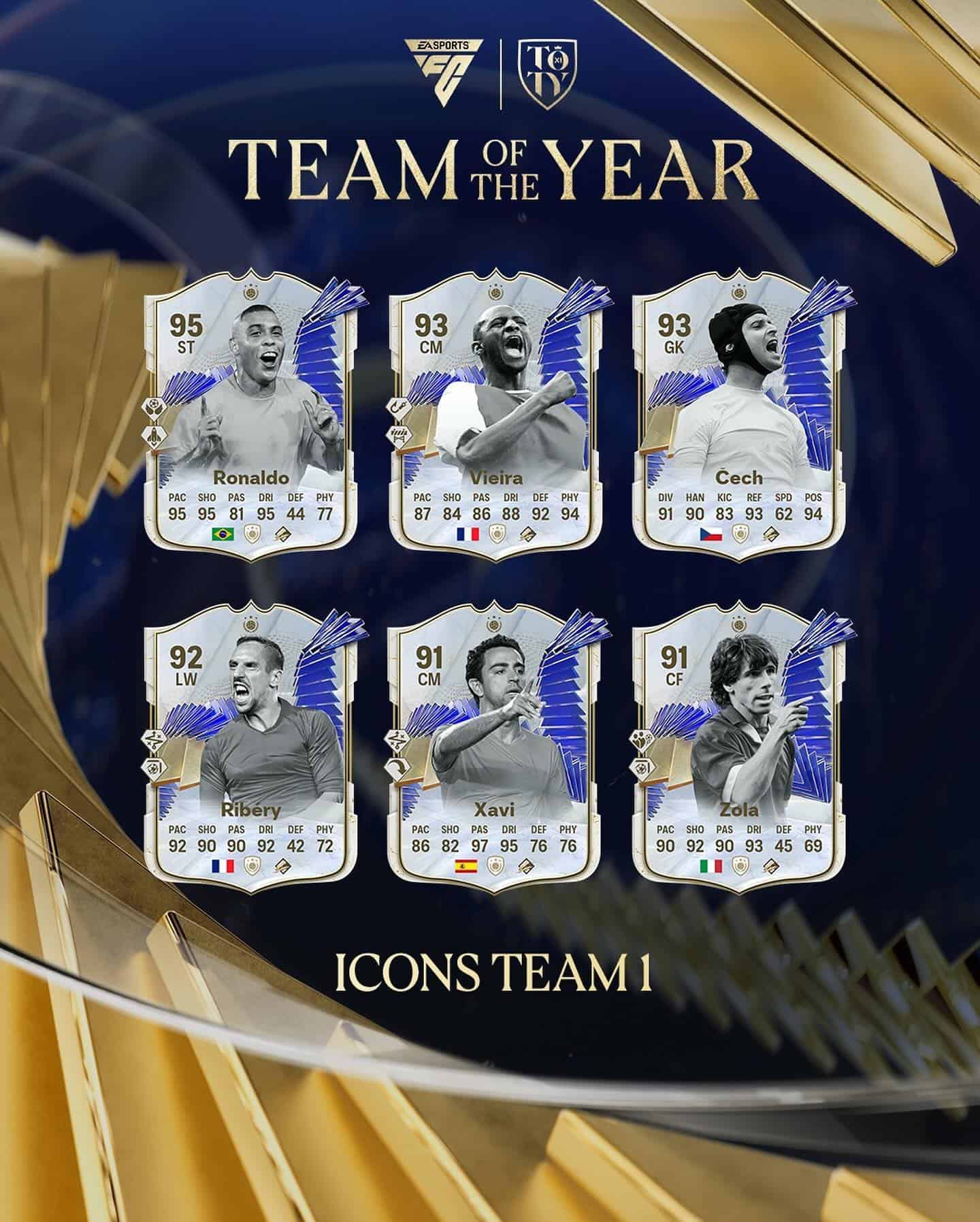 EA Sports FC 24 Team 1 TOTY Icon Lista Carte Inserite Nella Squadra ...