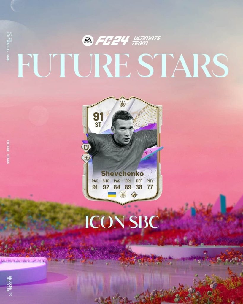 EA Sports FC 24 SBC Andriy Shevchenko Stelle Del Futuro Icon Requisiti ...