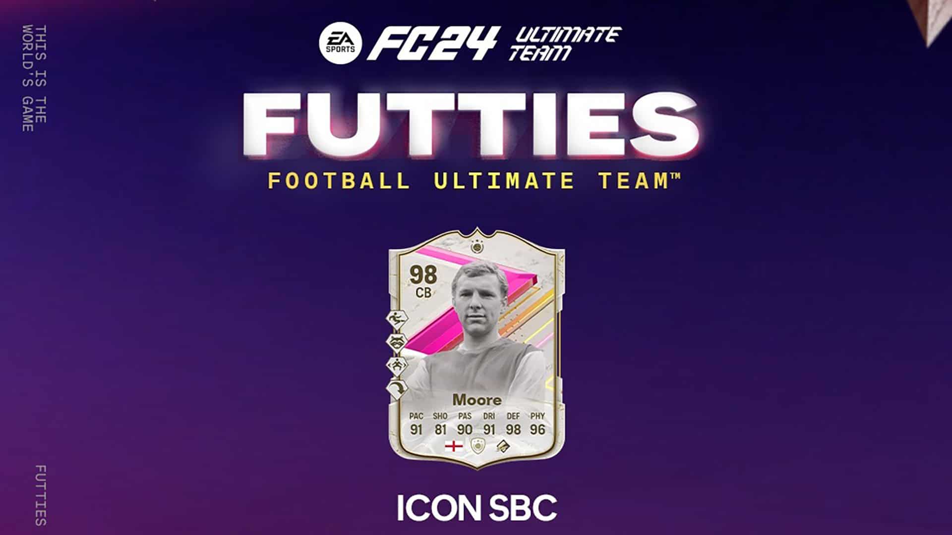 EA FC 24 SBC Bobby Moore Icon Futties Soluzioni E Recensione Carta ...