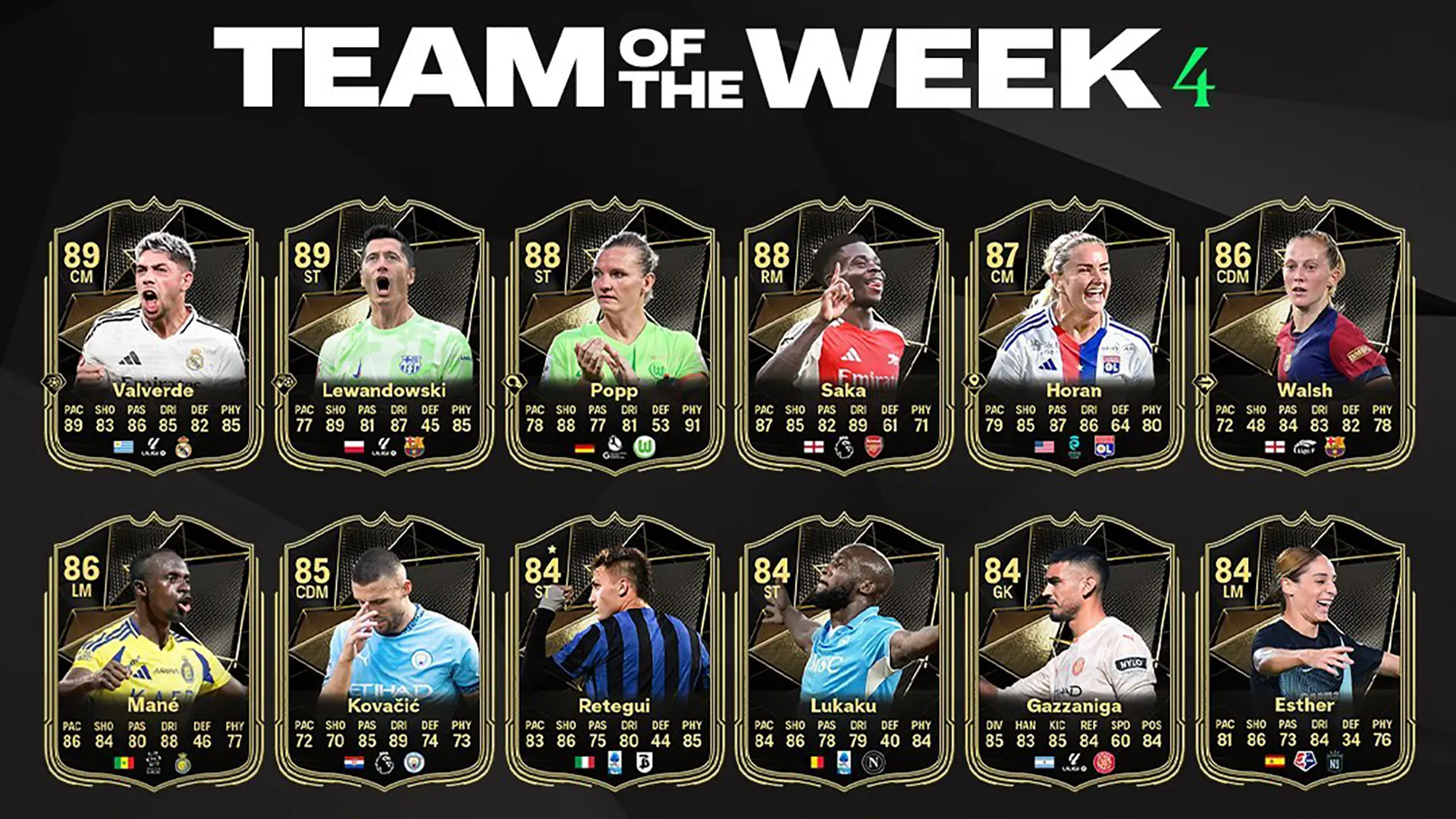 EA FC 25 TOTW 4 Elenco Carte Speciali Squadra Della Settimana Del 9 Ottobre - FifaUltimateTeam.it