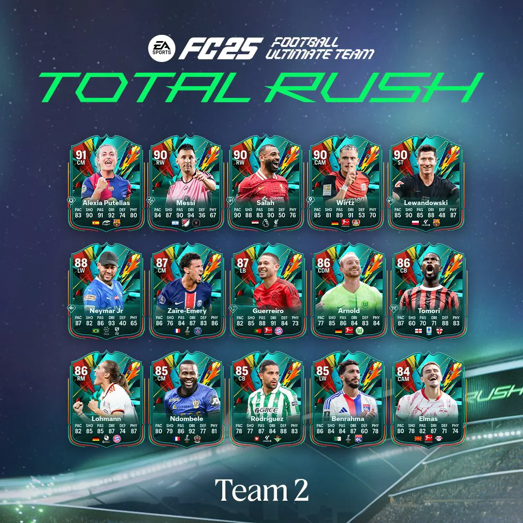 EA FC 25 Team 2 Total Rush Lista Carte Speciali Della Seconda Squadra - FifaUltimateTeam.it