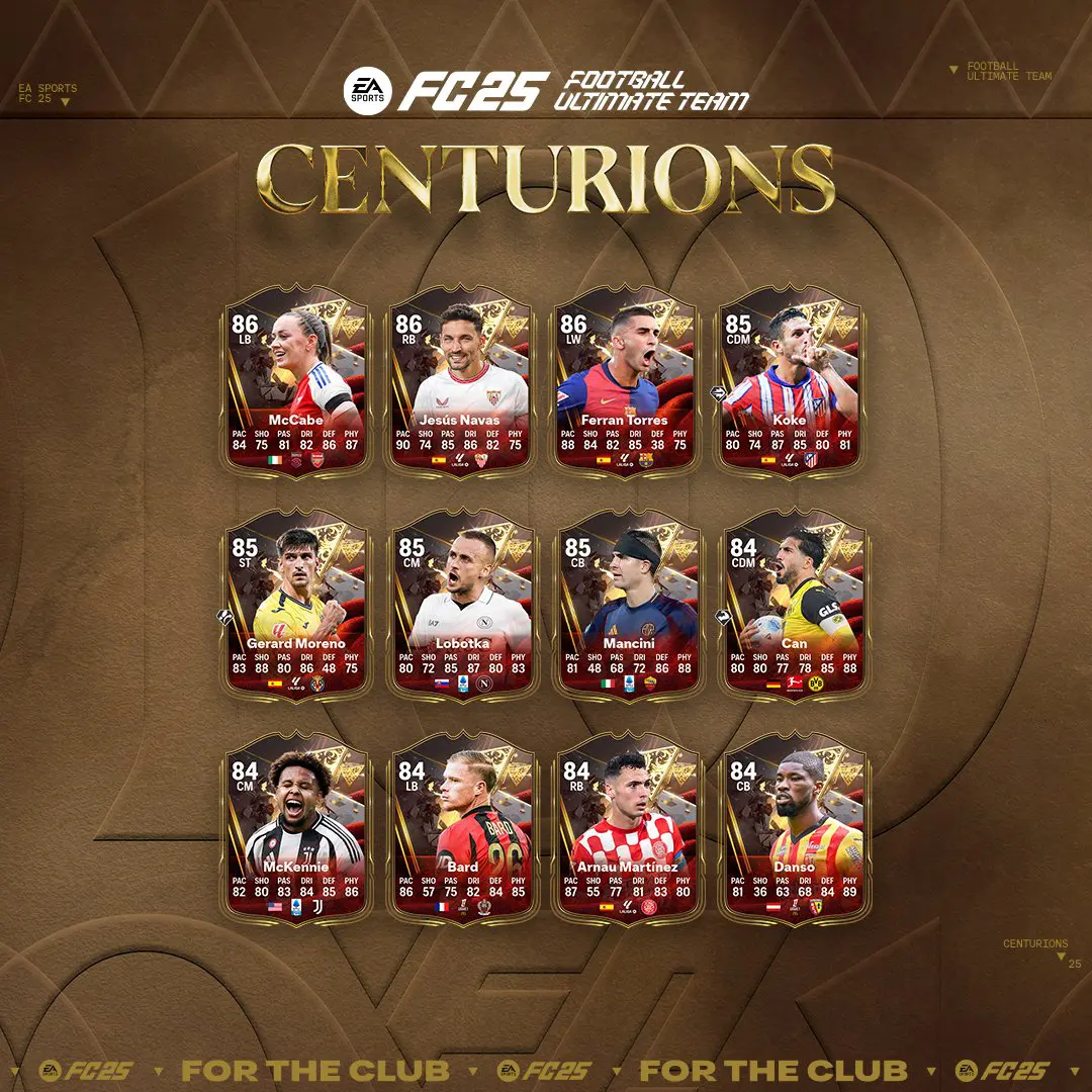 EA FC 25 Team 1 Centurioni Elenco Carte Speciali Della Prima Squadra - FifaUltimateTeam.it