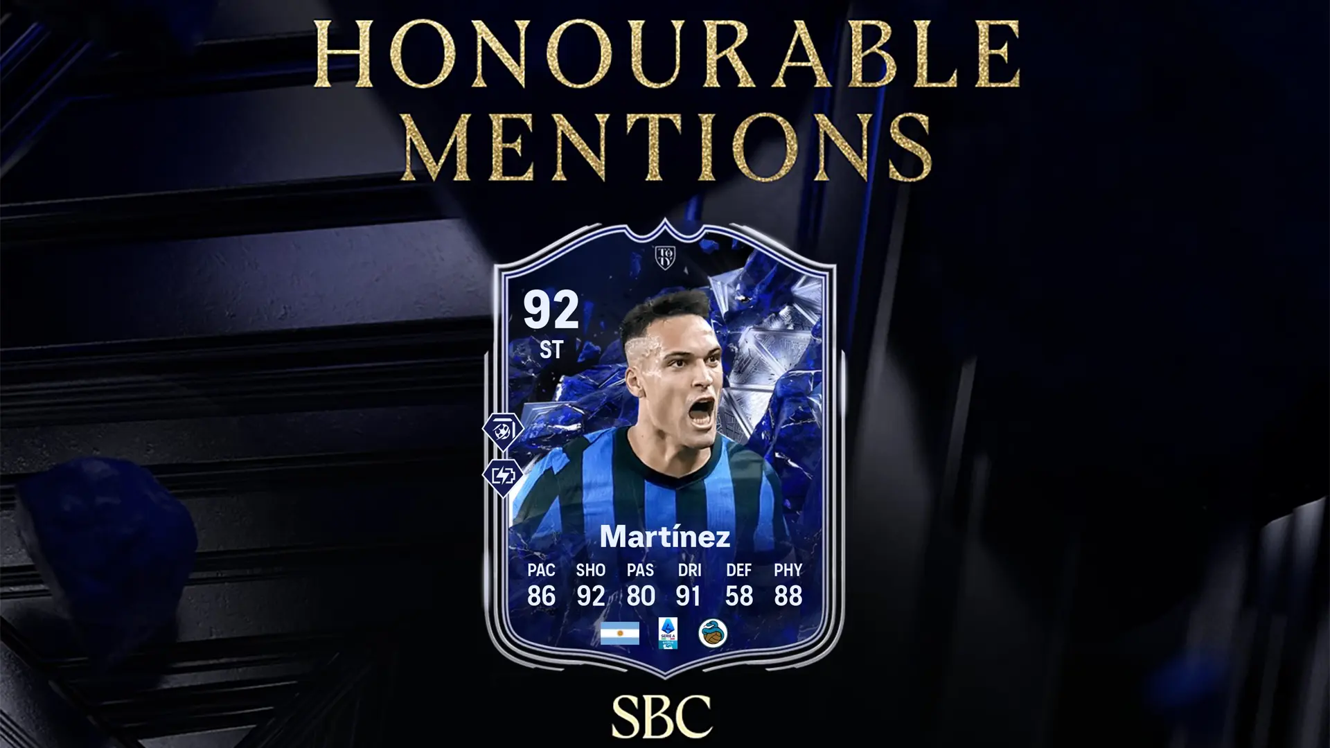EA FC 25 SBC Lautaro Martinez Menzioni D'Onore TOTY Soluzioni E ...