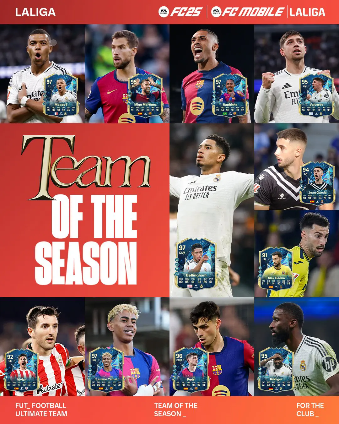 EA FC 25 TOTS LaLiga Lista Carte Team Of The Season Del Campionato Spagnolo - FifaUltimateTeam.it